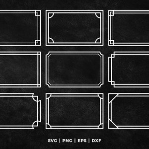 Rectangle Frame Svg Bundle - Instant Download - Etsy