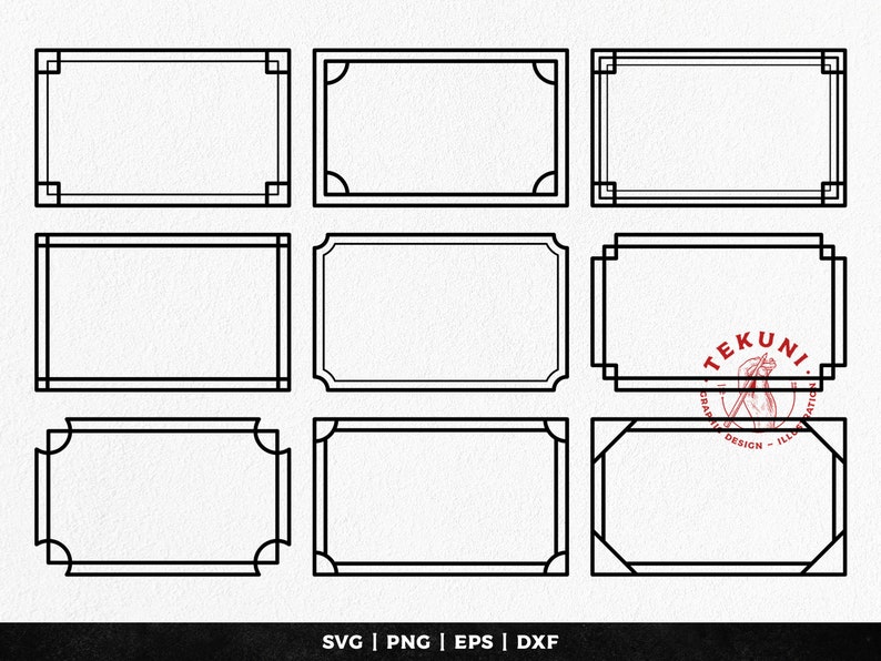 Rectangle Frame Svg Bundle Instant Download Etsy