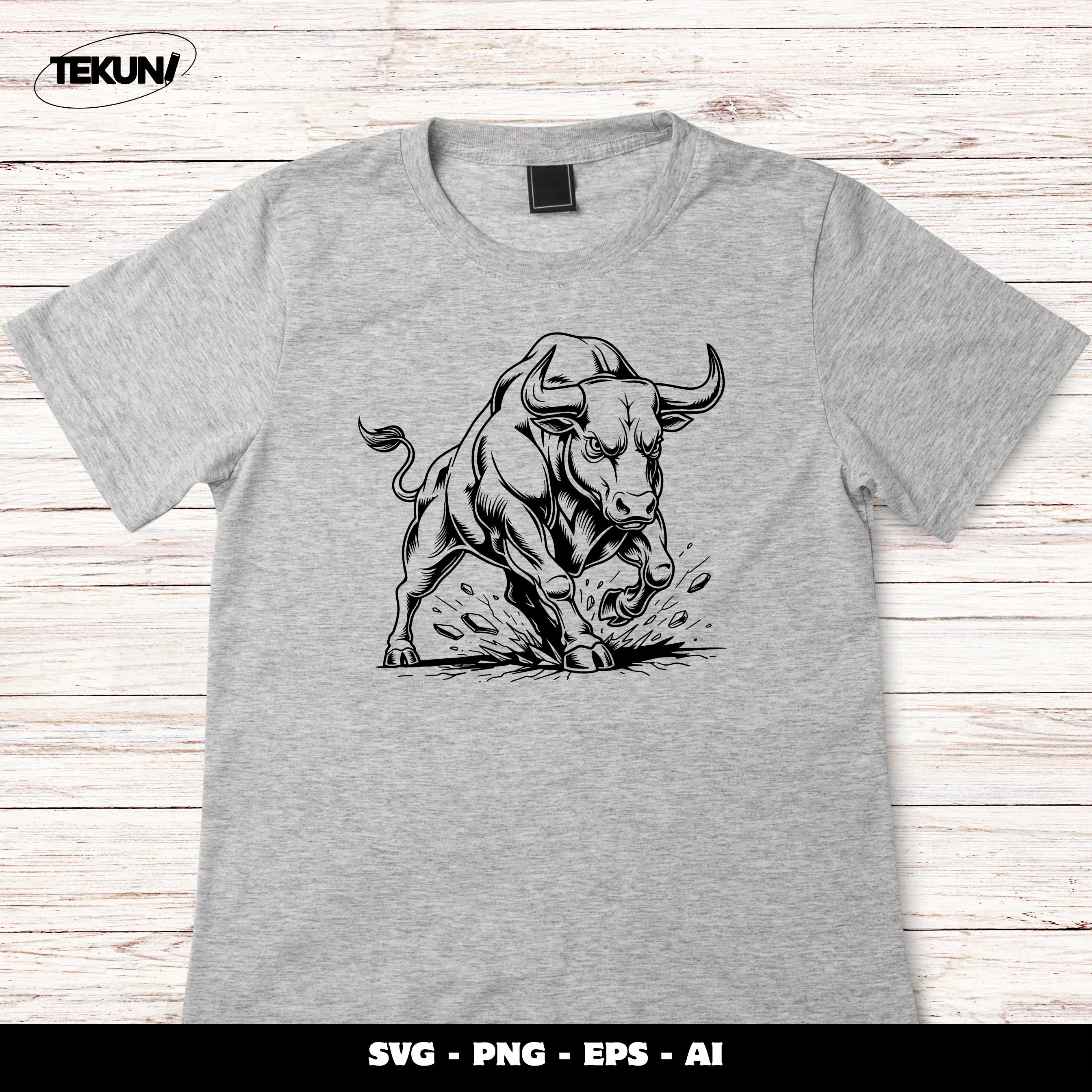 Angry Bull SVG: Taurus Mascot Clipart, Cricut & Sublimation (digital ...