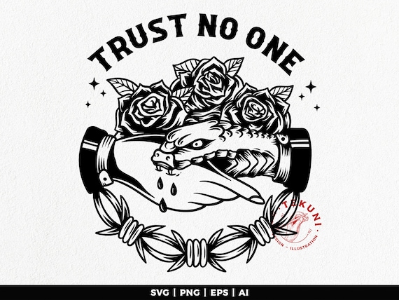 Trust no one svg Vektordatei Cut File png direkter - Etsy.de