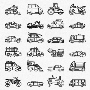 Vehicle Svg Bundle, Transportation Svg Set, Construction Svg - Instant ...