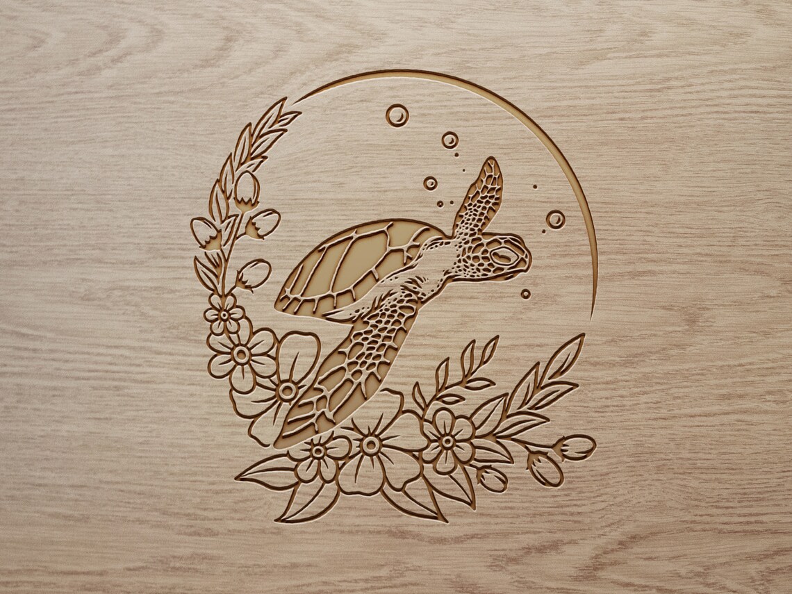 Floral Turtle Svg Instant Download - Etsy