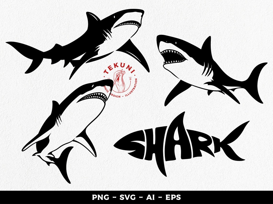 Shark Svg Files for Cricut, Sea Animals Clip Art, Instant Download - Etsy