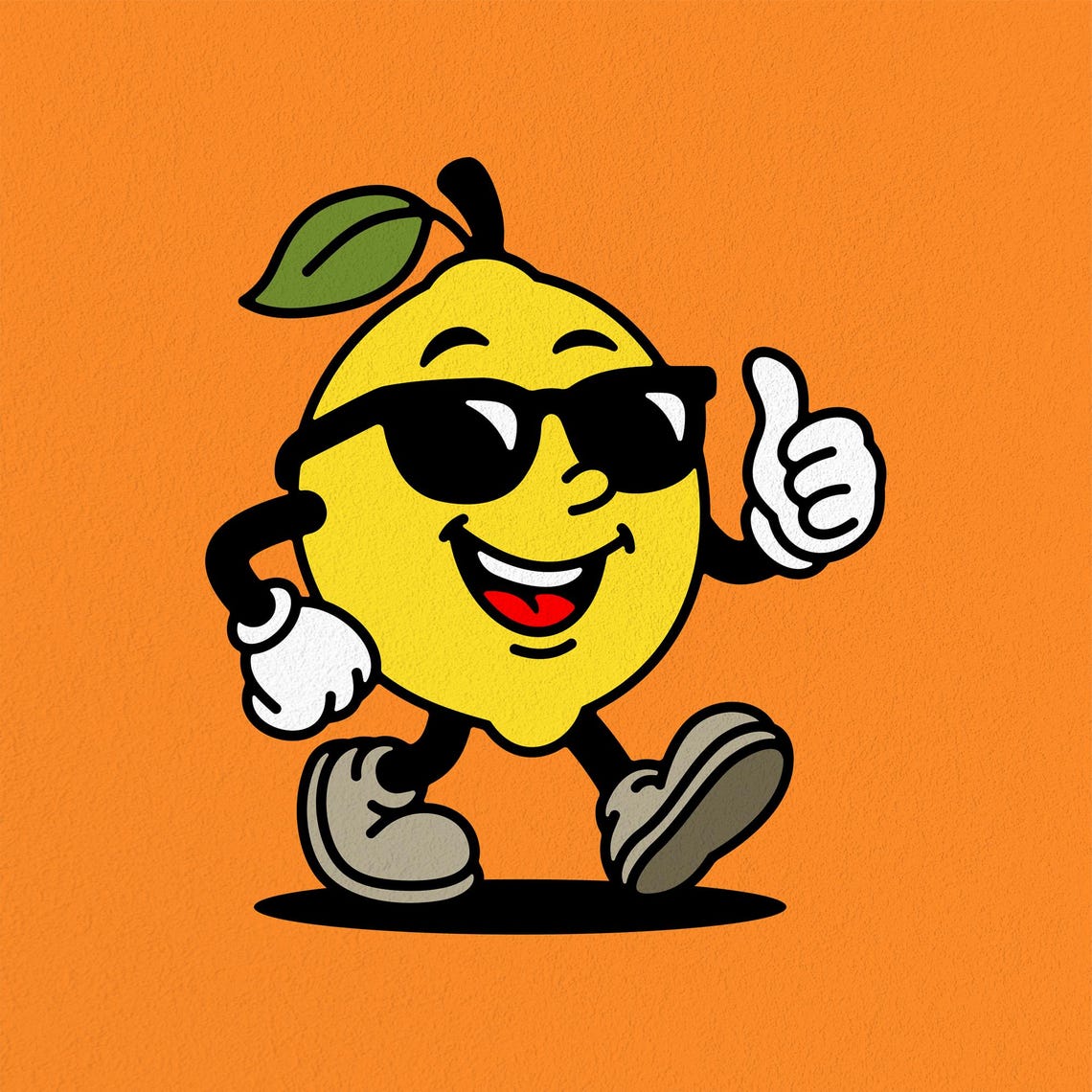 Lemon Retro Mascot - Vintage Cartoon Character Illustration for T-shirt ...
