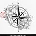 Floral Compass SVG, Wind Rose Png - Instant Download - Etsy