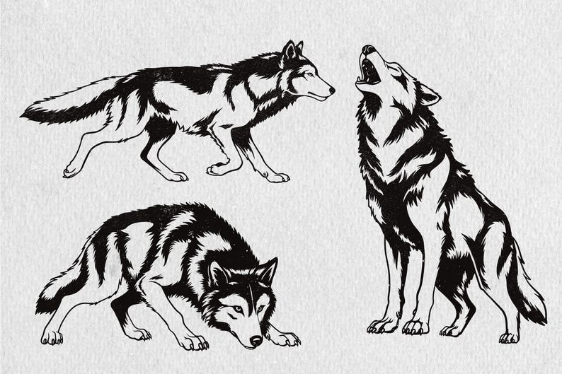 Wolf SVG Bundle, Wolves Vector Pack - Instant Download - Etsy