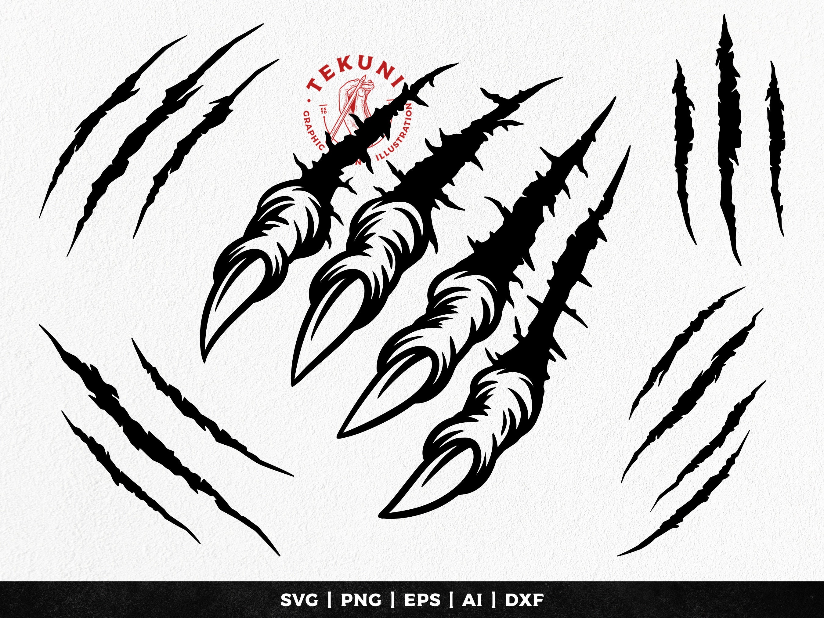 Claws Scratches Svg Bundle Instant Download - Etsy UK