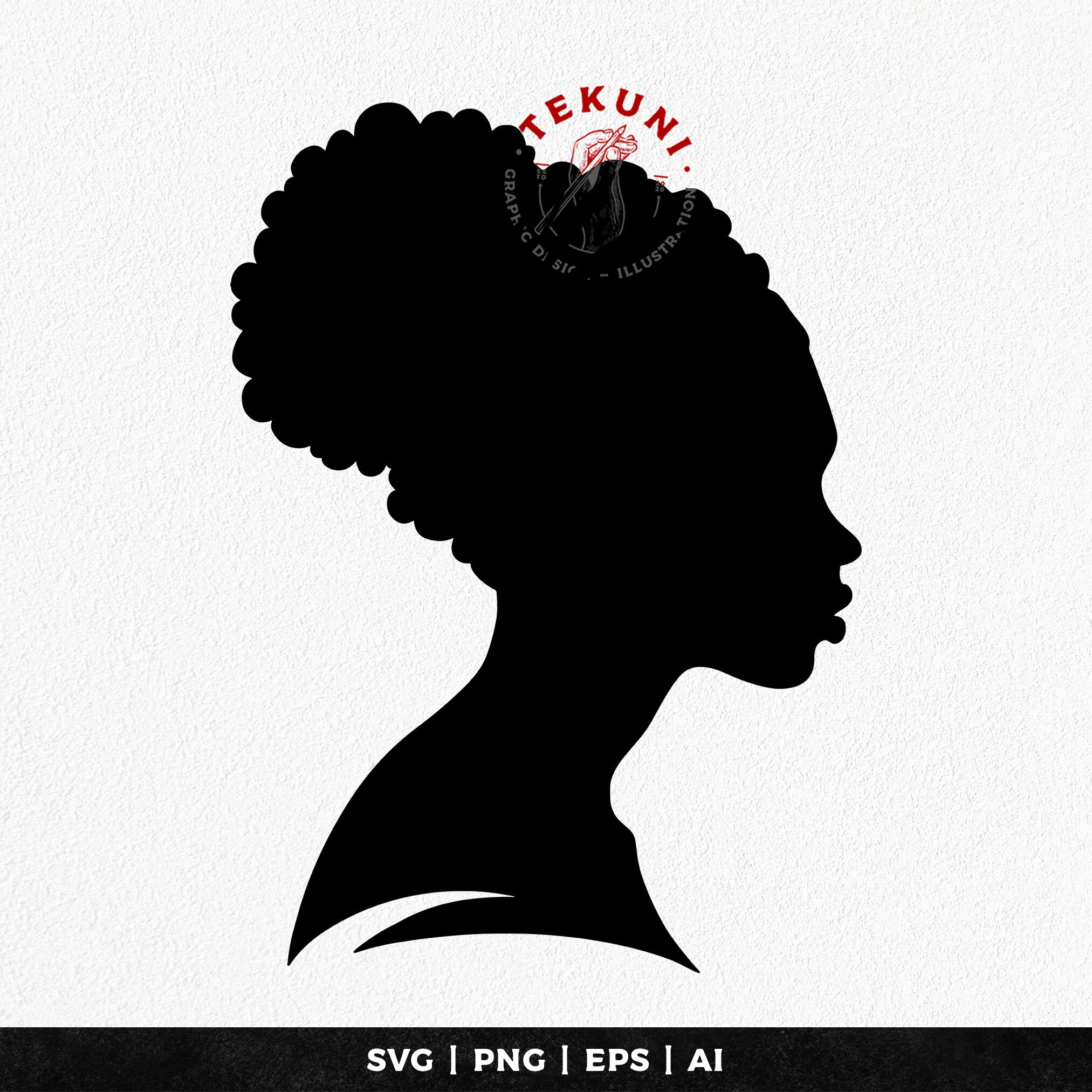 African Woman Face Silhouette, Black Woman Svg - Instant Download - Etsy