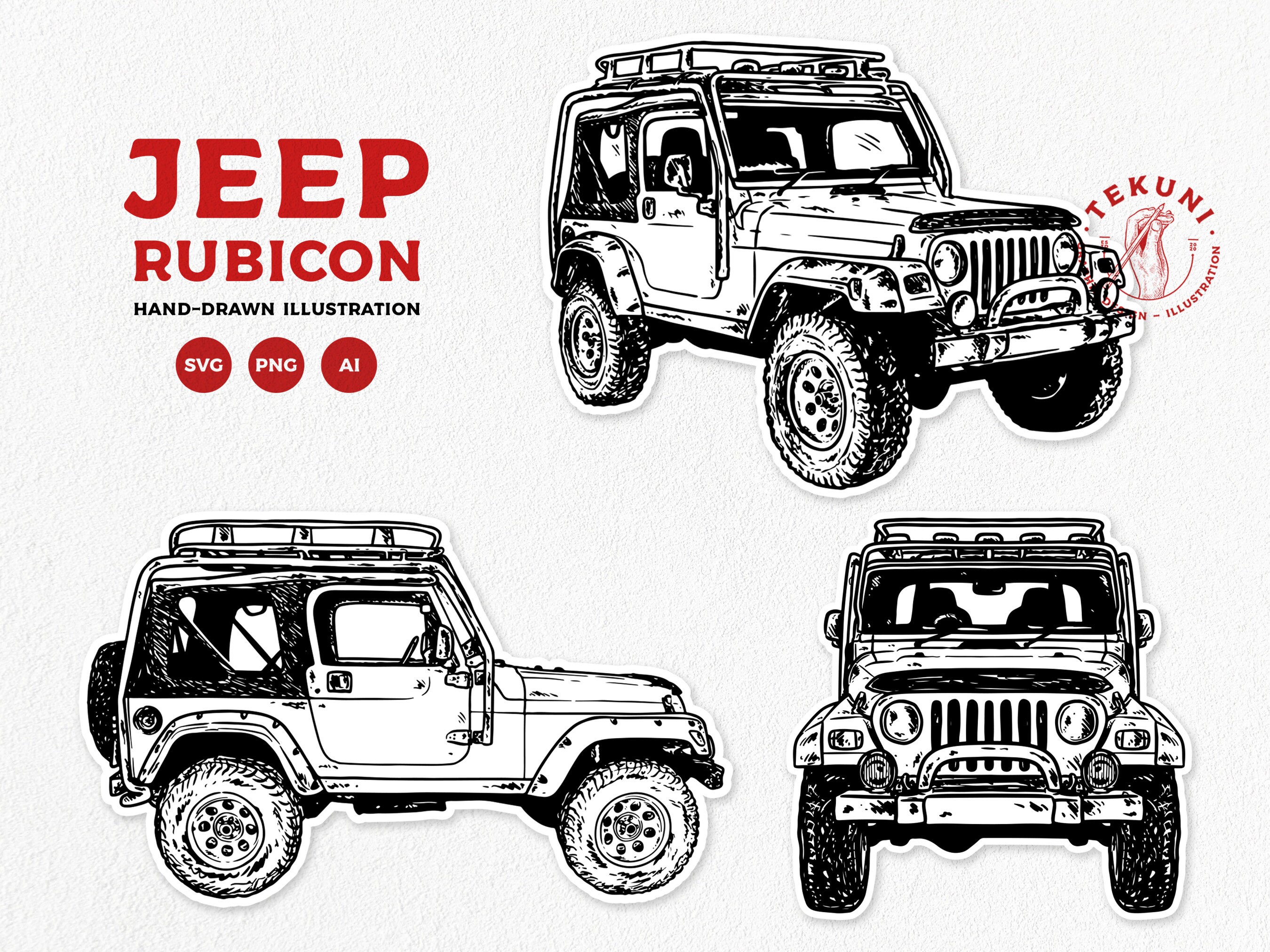 Jeep Rubicon Logo Vector