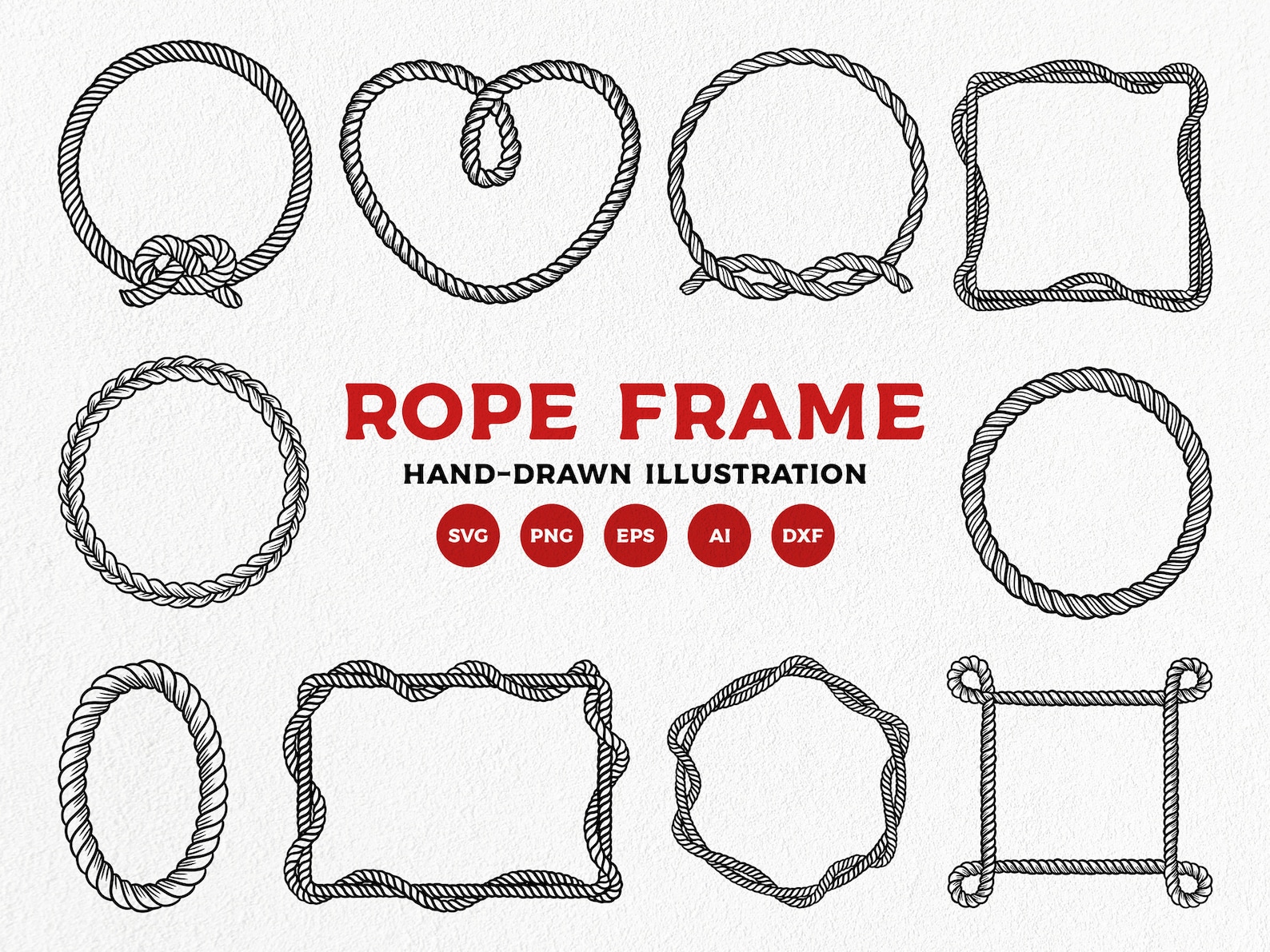 Rope Frame SVG Bundle - Instant Download - Etsy