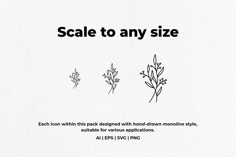 Wildflower Icon Pack, Plants Icon Instant Download - Etsy