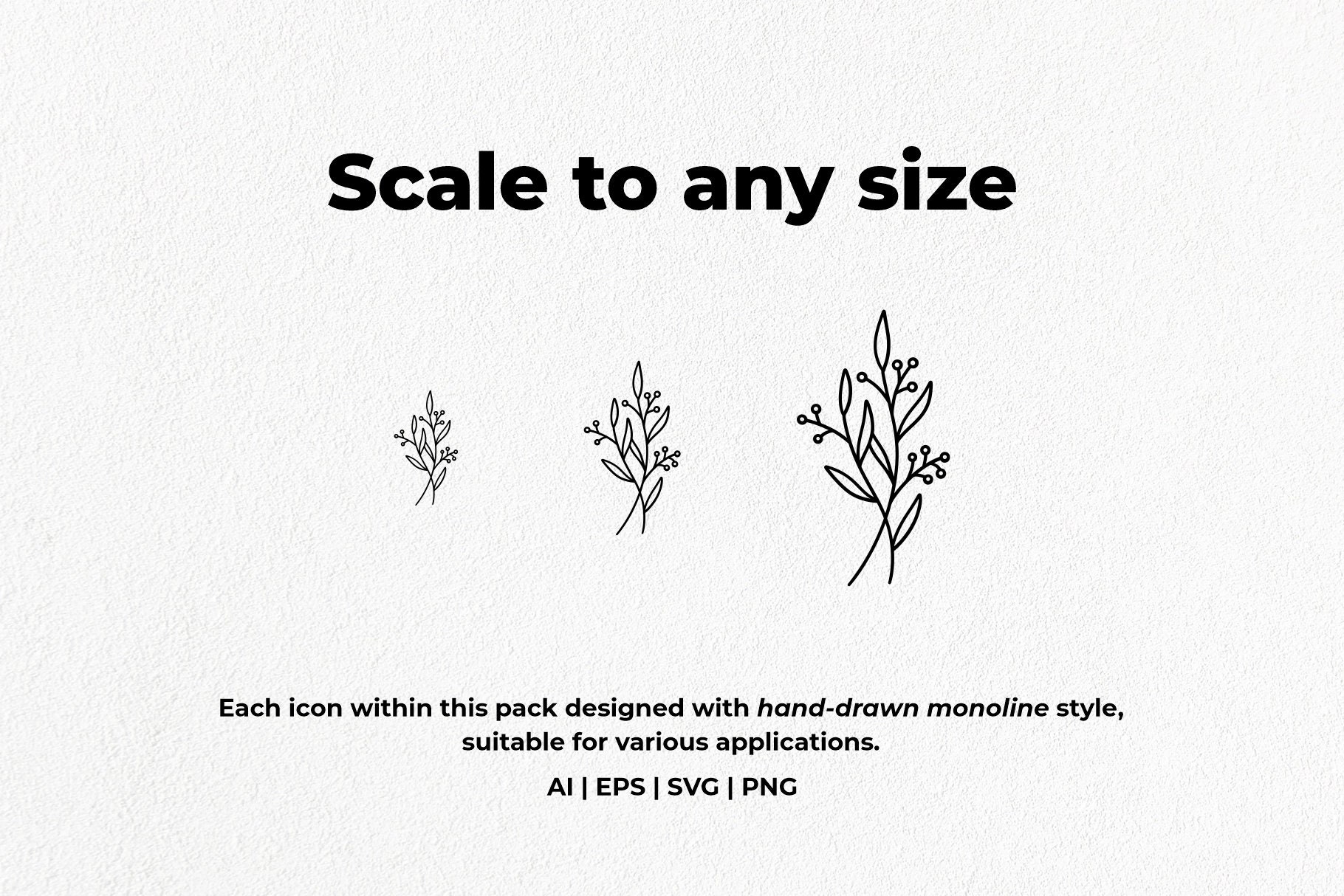 Wildflower Icon Pack, Plants Icon - Instant Download - Etsy