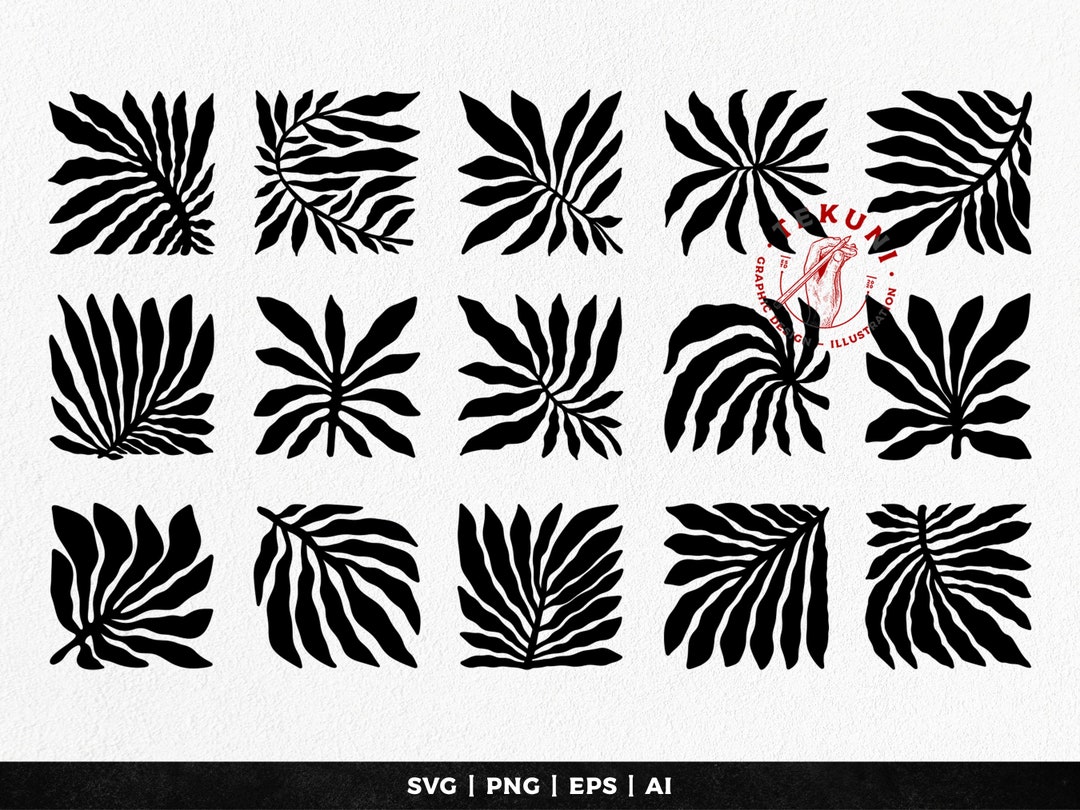 Abstract Leaves Svg Bundle, Floral Clipart, Matisse Style - Instant ...
