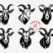 Goat Svg Bundle, Goat Head Silhouette - Instant Download - Etsy