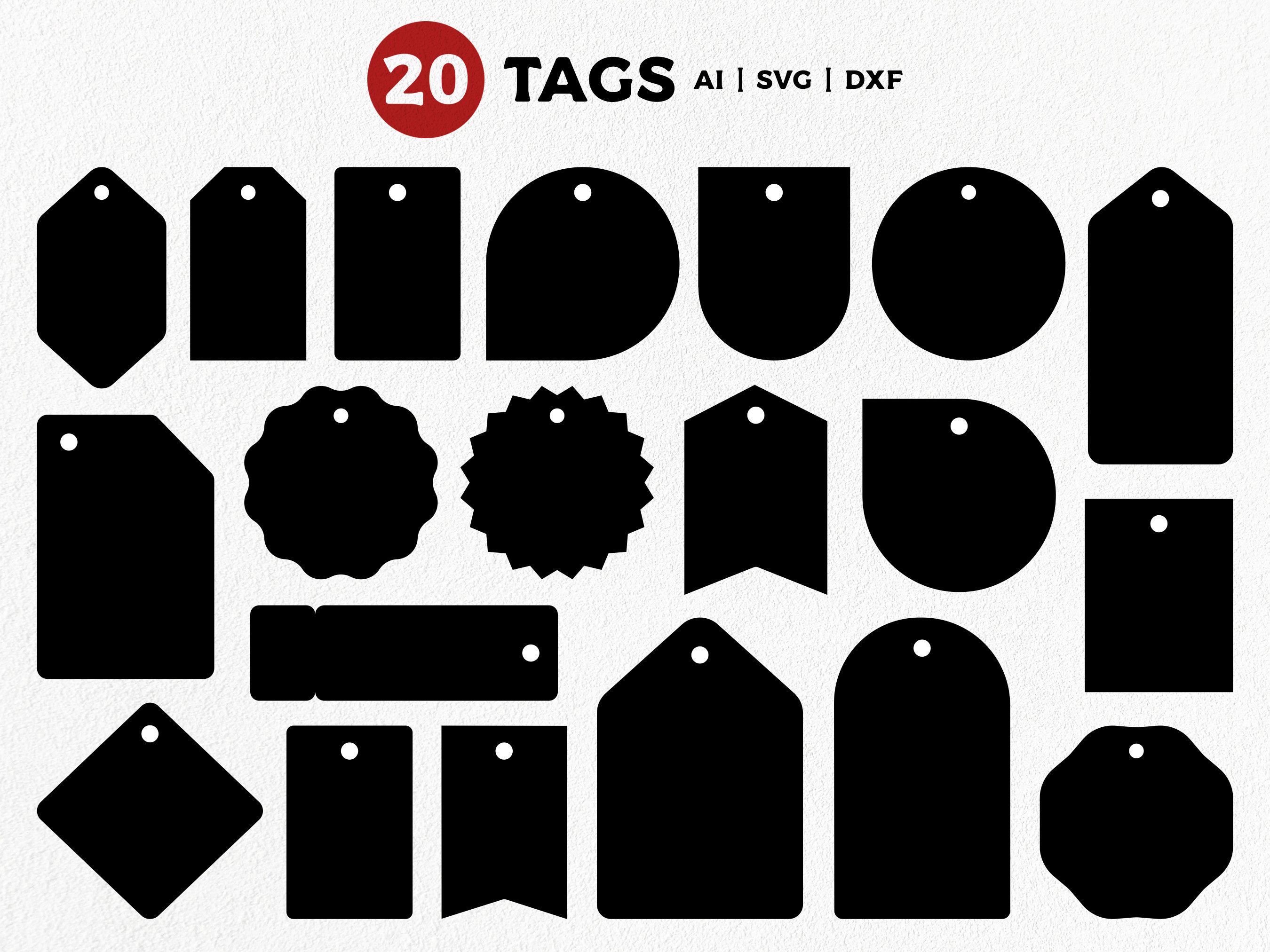 Tags SVG Bundle Tags Template Instant Download - Etsy