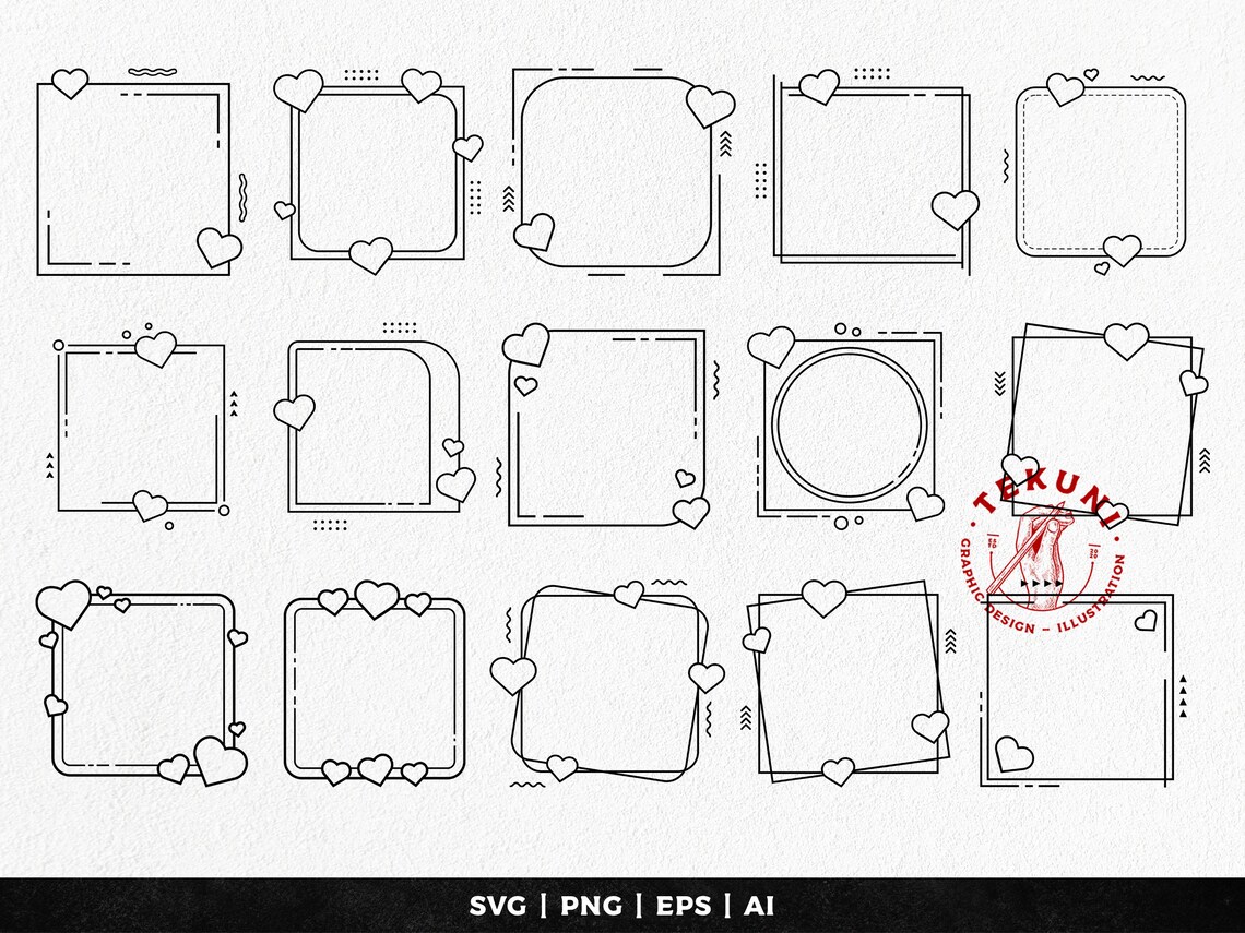 Love Frame Svg Bundle Instant Download - Etsy