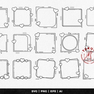 Love Frame Svg Bundle - Instant Download - Etsy
