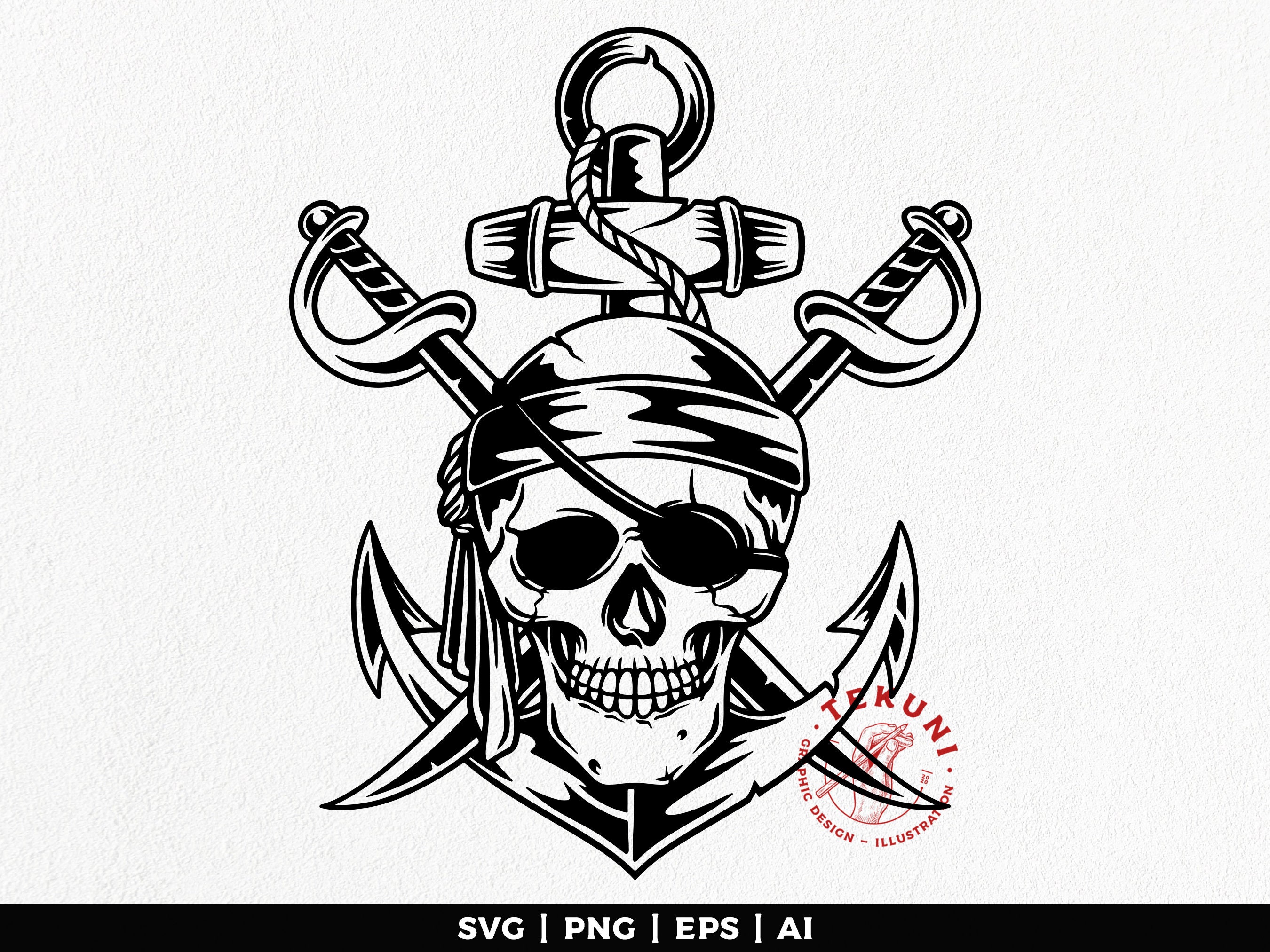 Pirate Skull Head, Pirate Skull Svg, Pirate Skull Cut Files, Pirate ...