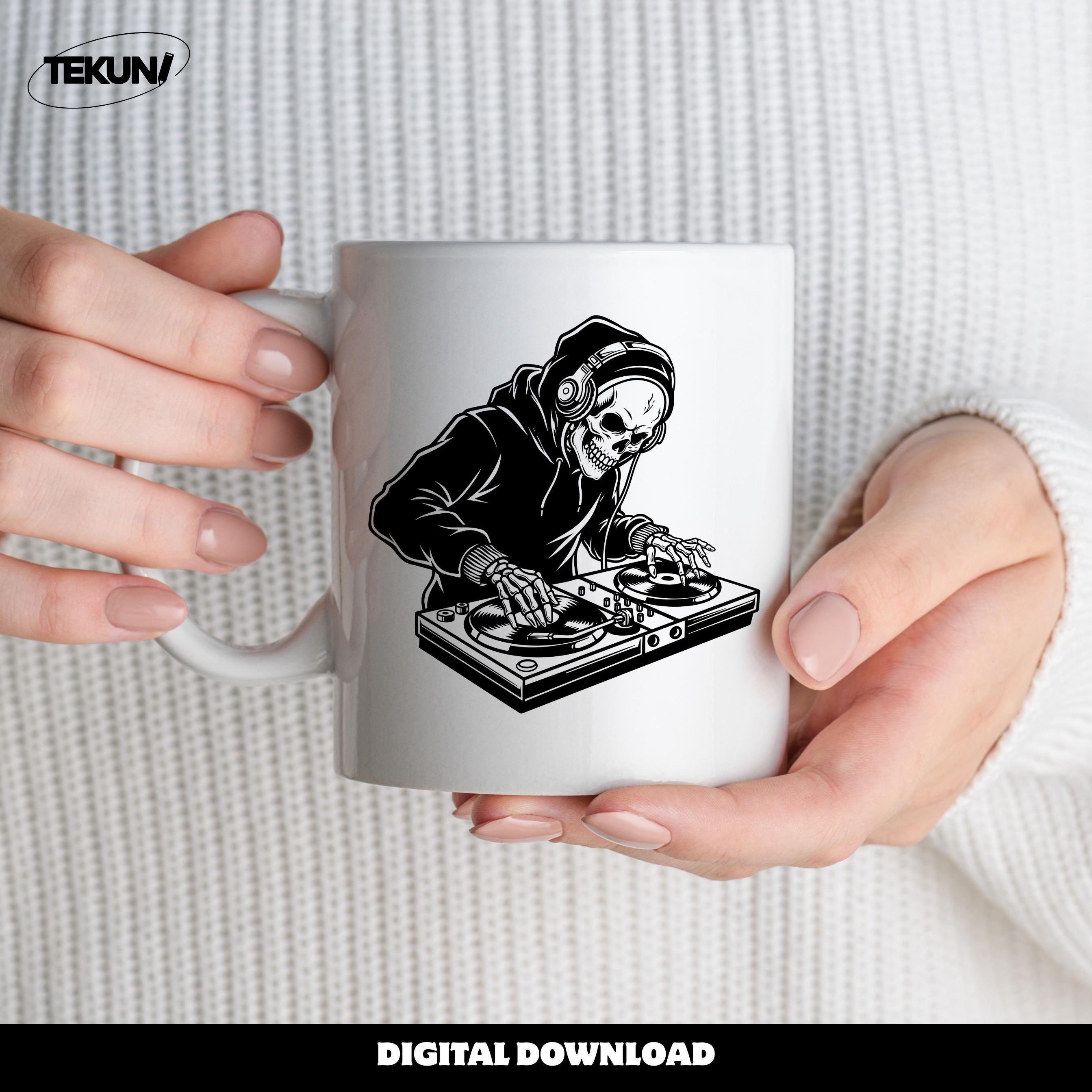 Skull DJ SVG: Skeleton Turntable Clipart (digital Download) - Etsy