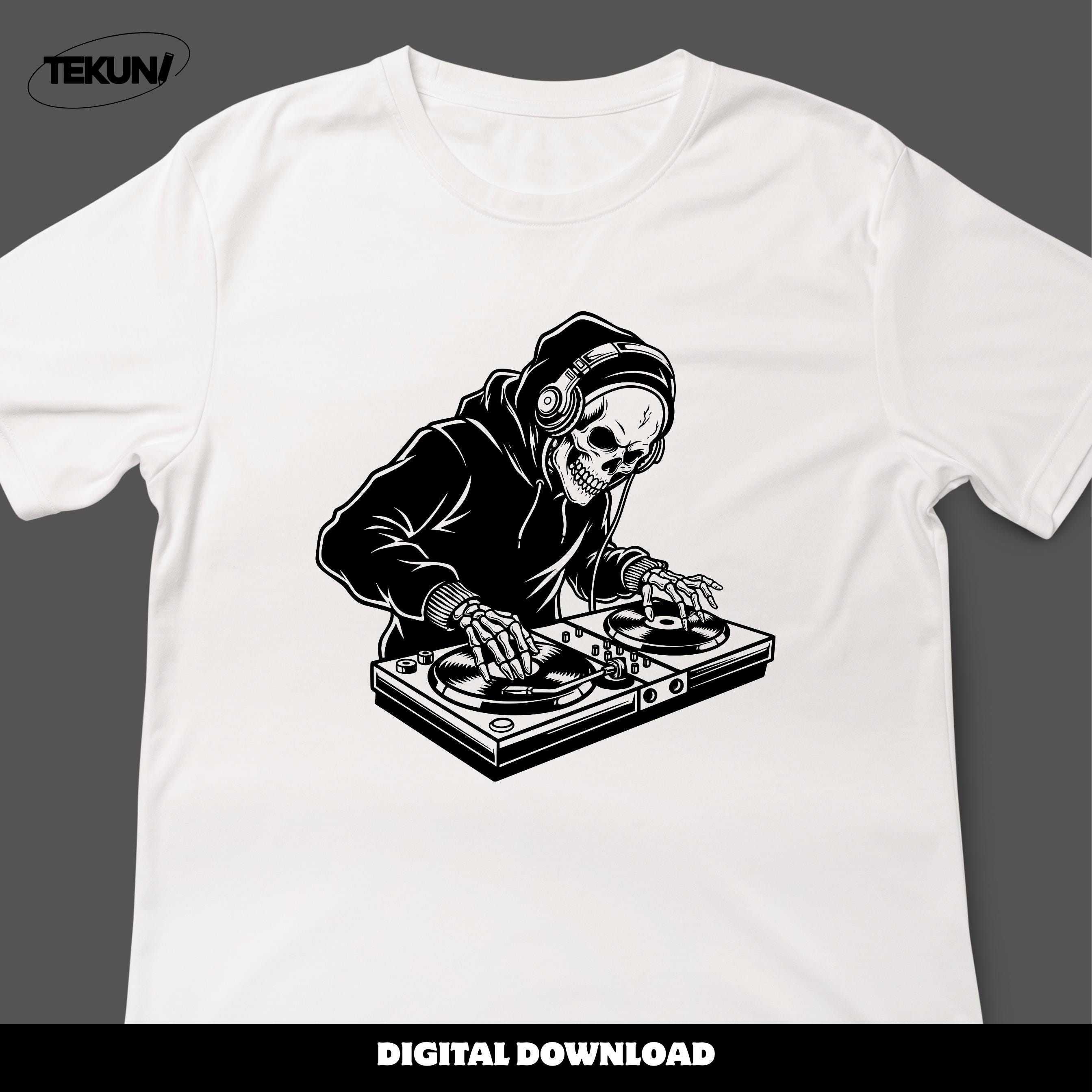 Skull DJ SVG: Skeleton Turntable Clipart (digital Download) - Etsy
