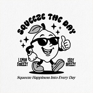 Lemon Retro Mascot - Vintage Cartoon Character Illustration for T-shirt ...