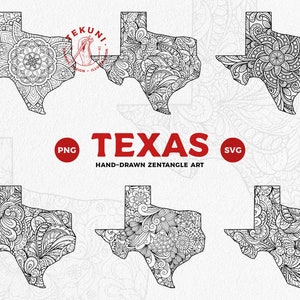Zentangle Texas Bundle: SVG Cut Files, PNG, Instant Download - Etsy