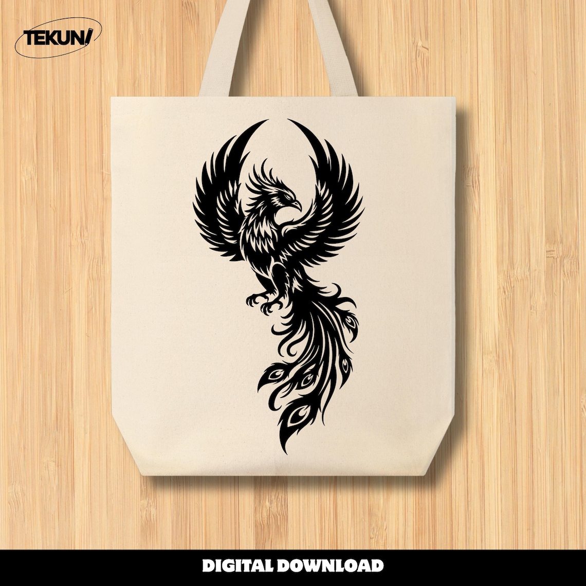 Phoenix SVG Cut File: Tribal Firebird Silhouette (digital Download - Etsy