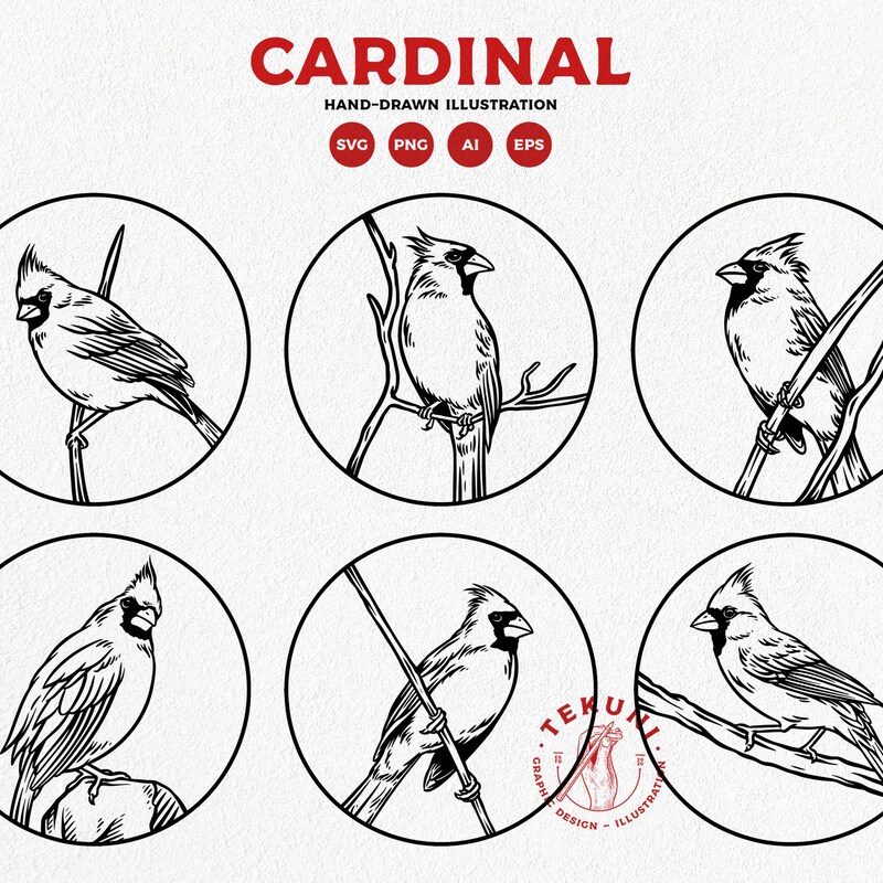 Cardinal Svg - Etsy