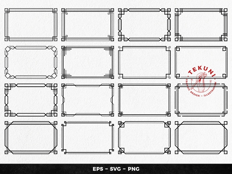 Set of Rectangle Frame Svg - Instant Download - Etsy