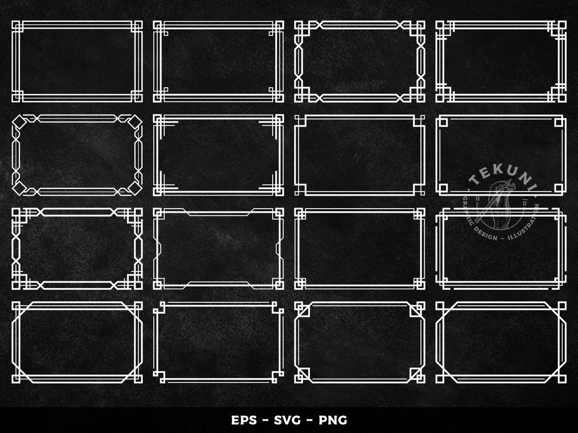 Set of Rectangle Frame Svg - Instant Download - Etsy
