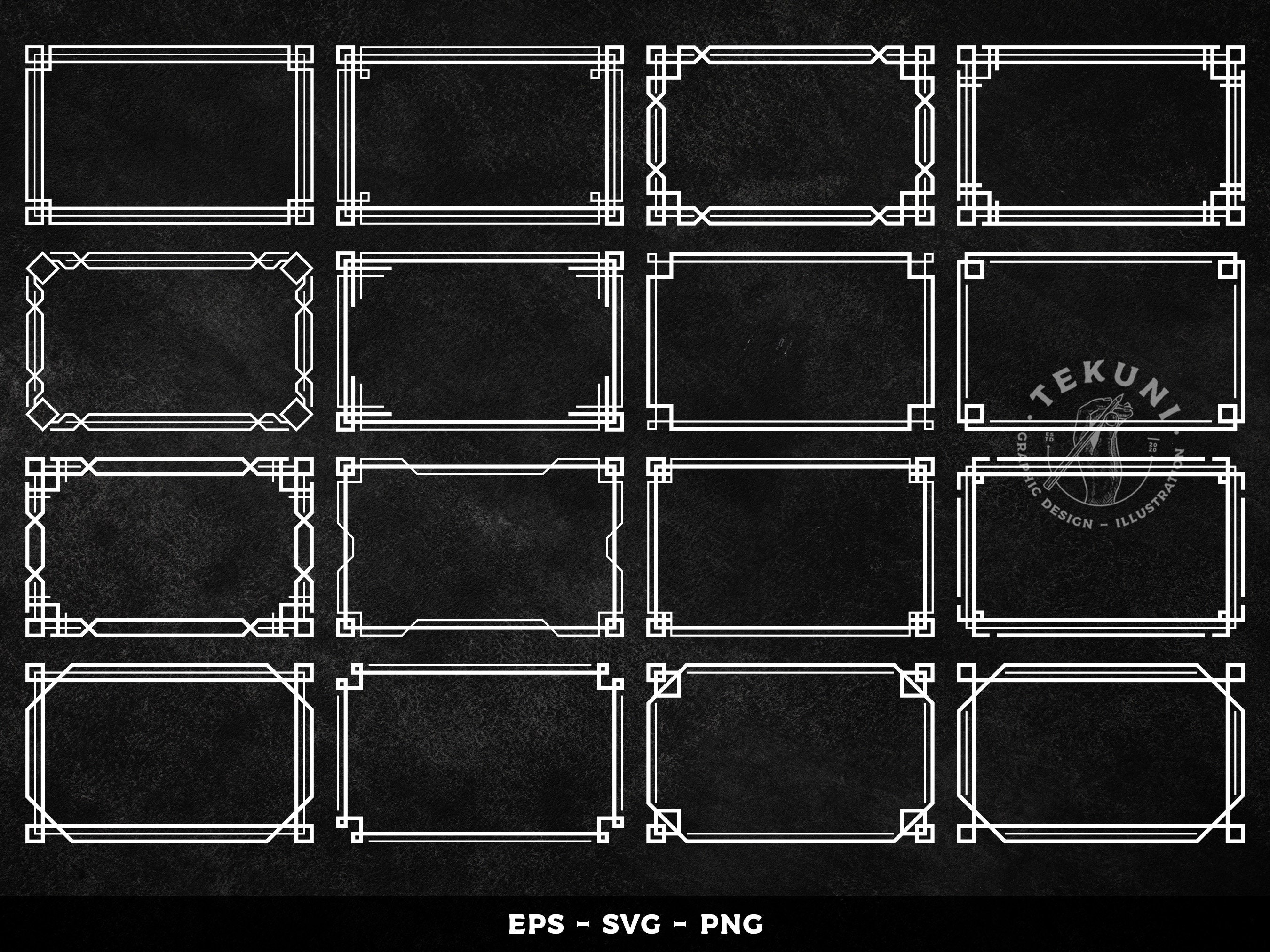 Set of Rectangle Frame Svg - Instant Download - Etsy