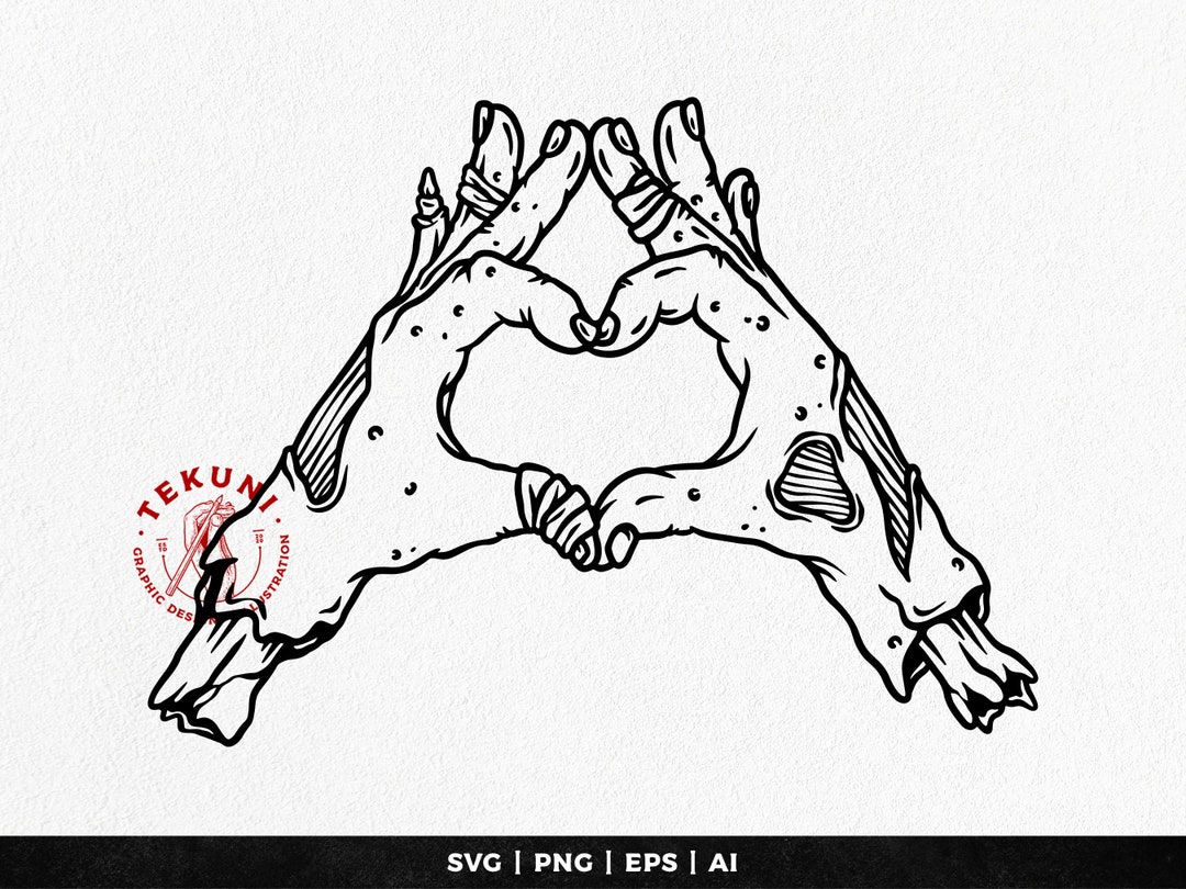 Zombie Heart Hands, Funny Valentine's Day Gifts - Instant Download - Etsy