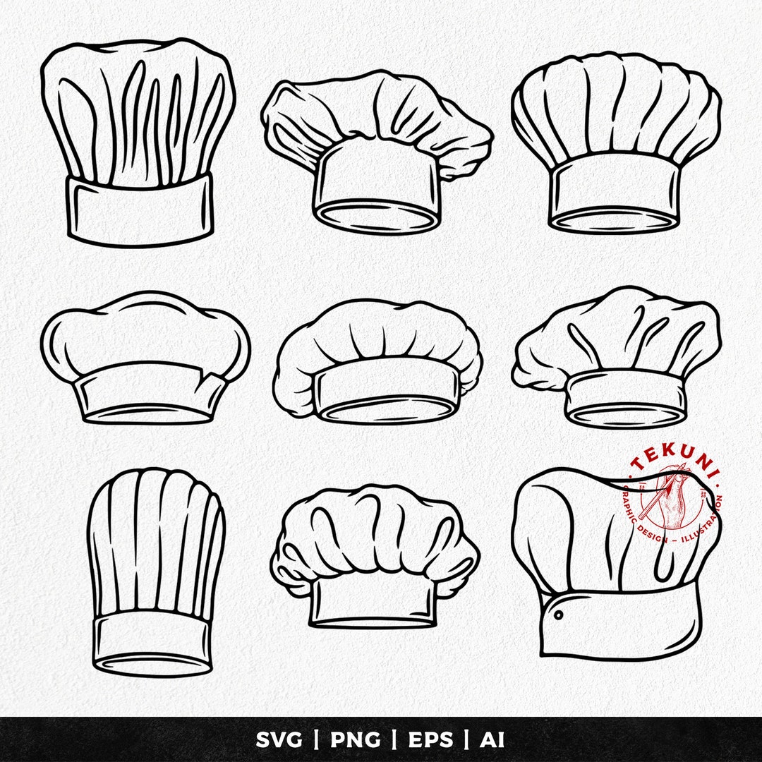 Chef Hat Svg Bundle, Svg Files for Cricut - Instant Download - Etsy