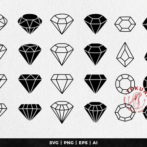 Diamond Svg Bundle - Instant Download - Etsy
