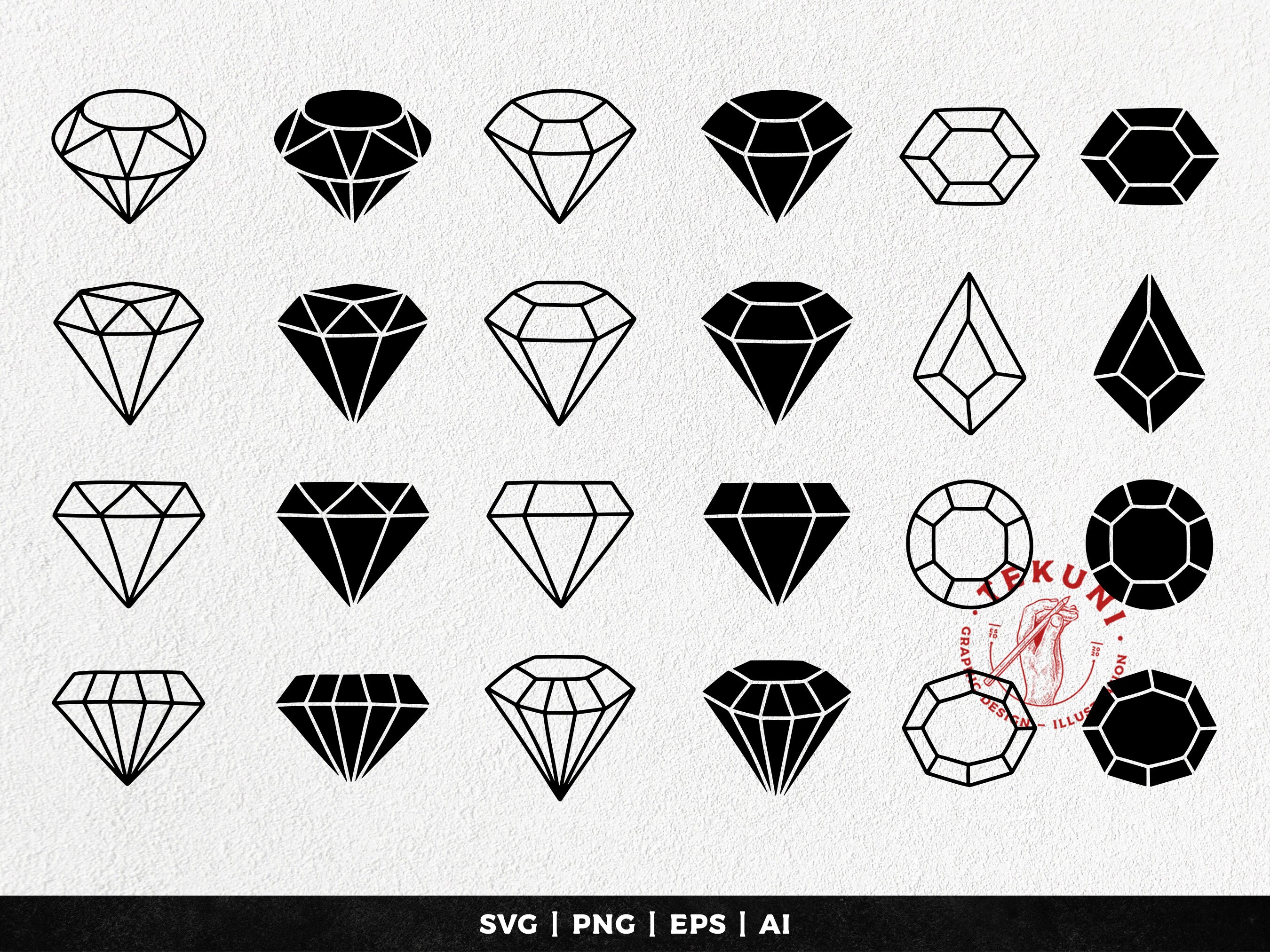Diamond Svg Bundle Instant Download - Etsy