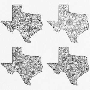 Zentangle Texas Bundle: SVG Cut Files, PNG, Instant Download - Etsy