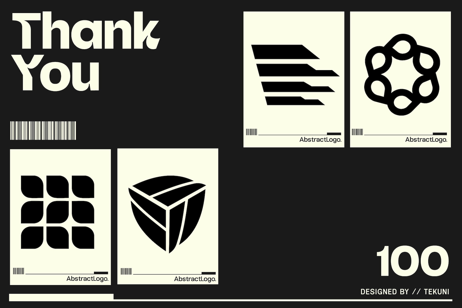 100 Geometric Abstract Logo Templates | Minimalist Logo Vector Set Vol ...