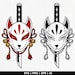 Kitsune Mask, Fox Mask, Japanese, Cut Files, Instant Download - Etsy