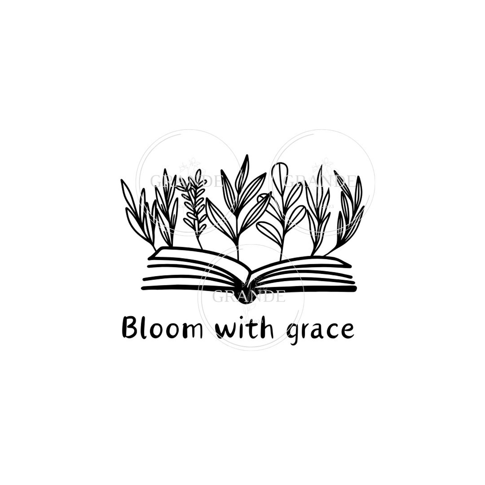 Bloom With Grace Svg Png Motivational Png Inspirational Svg - Etsy