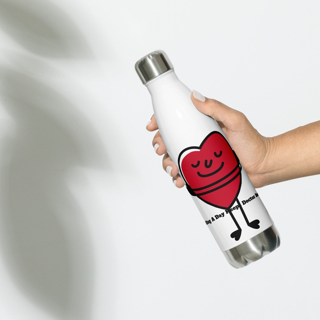 Heart Water Bottle Inspirational Personalized Stainless Steel Insulated ...