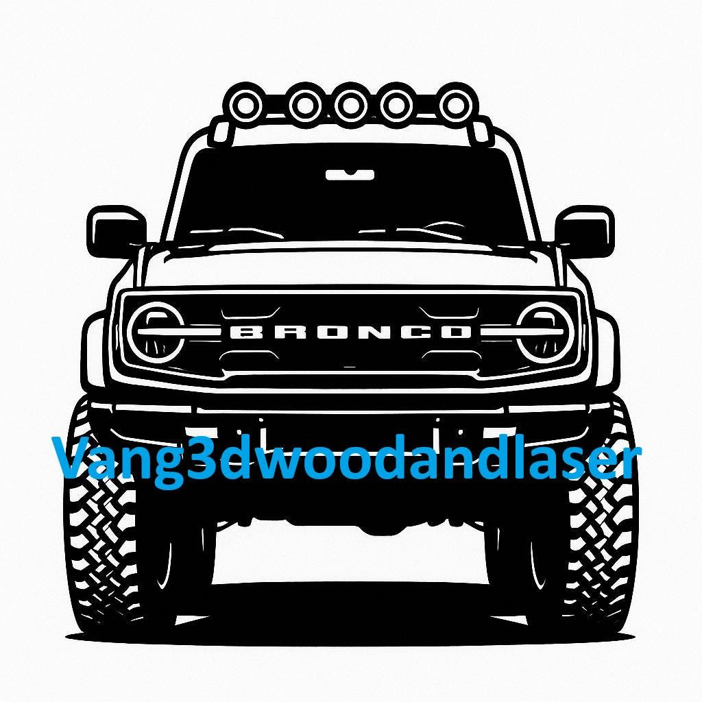 Ford Bronco JPG, PNG, SVG. 9 Pack Bundle. Best for Use With Laser ...