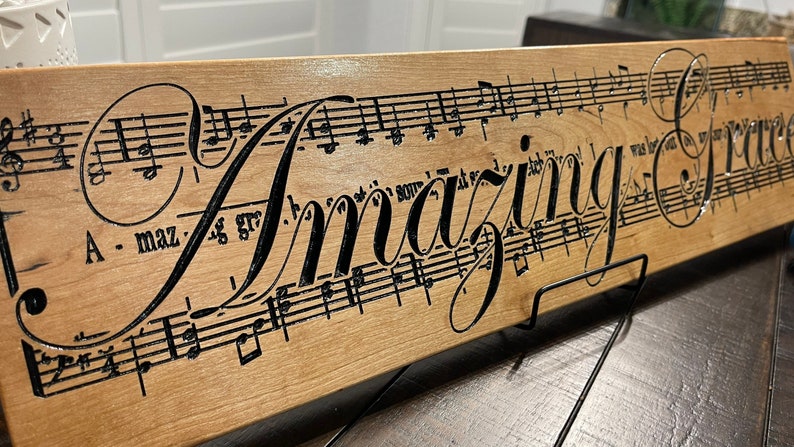 Amazing Grace Sign (with Musical Notes) - Etsy