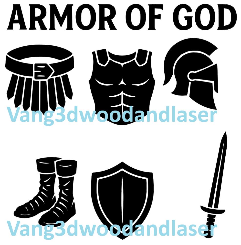 Armor of God 5 Pack Bundle. PNG and SVG. Best for Use With Laser ...