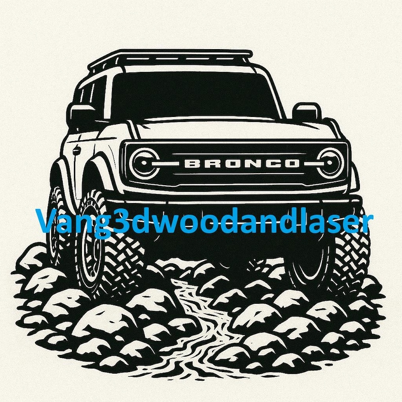 Ford Bronco JPG, PNG, SVG. 9 Pack Bundle. Best for Use With Laser ...