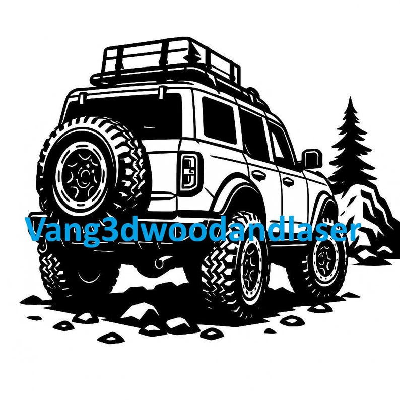 Ford Bronco JPG, PNG, SVG. 9 Pack Bundle. Best for Use With Laser ...