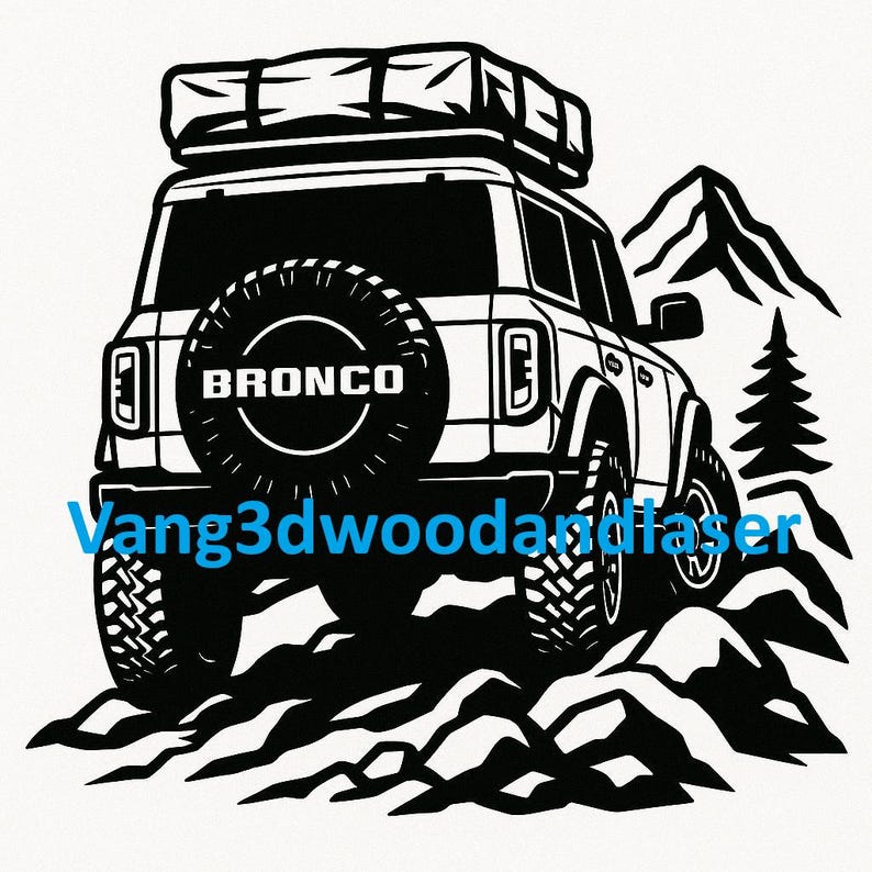 Ford Bronco JPG, PNG, SVG. 9 Pack Bundle. Best for Use With Laser ...