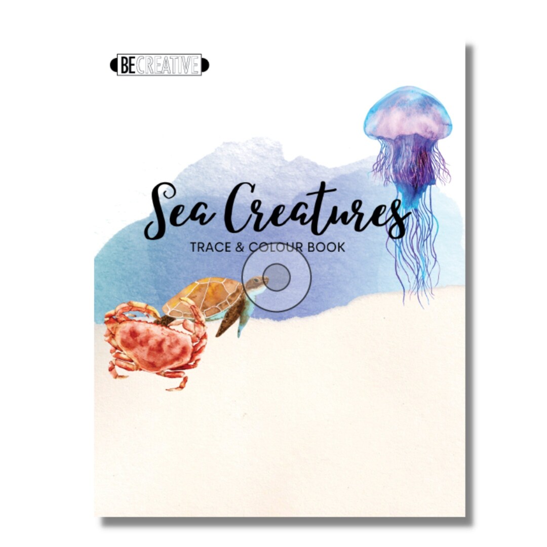 Sea Creatures Trace and Colour - Etsy