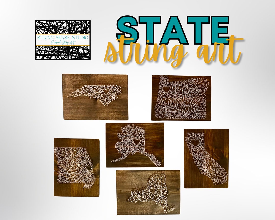 State Country City Geographic String Art - Etsy