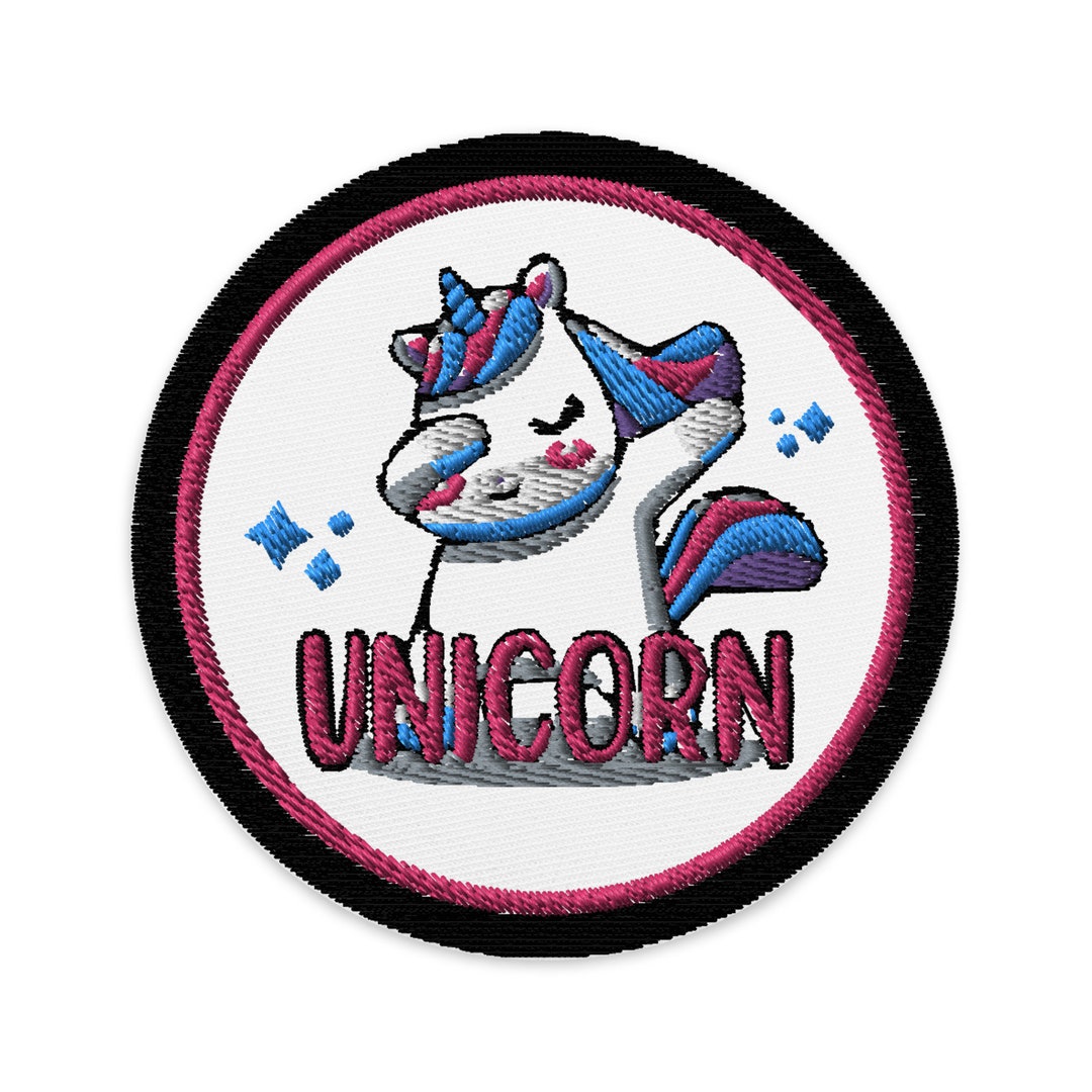 Unicorn Embroidered Patch Etsy