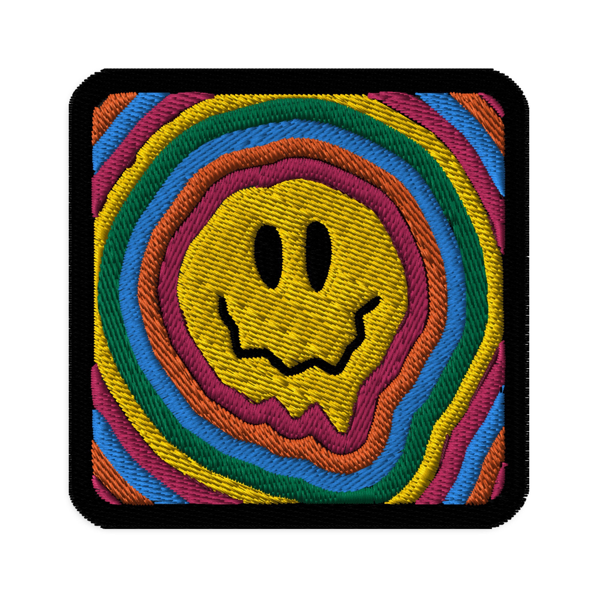 MELTING TRIPPY SMILEY Face Fun Psychedelic Embroidered Patch - Etsy